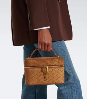 Saint Laurent Gaby Large Suede Vanity Bag