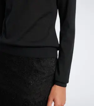 Dolce & Gabbana Embellished Cashmere Polo Sweater