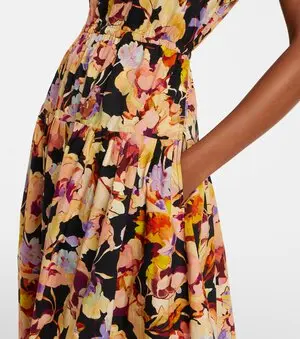 Ulla Johnson Marin Floral Cotton Poplin Midi Dress
