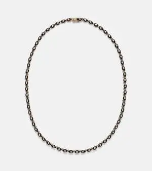 SYDNEY EVAN 14kt Yellow Onyx And Diamond Necklace