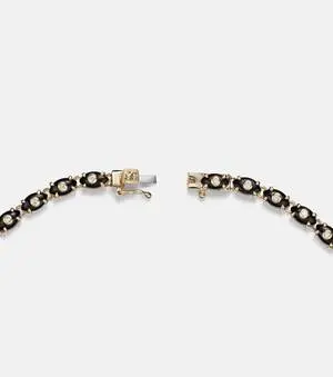 SYDNEY EVAN 14kt Yellow Onyx And Diamond Necklace