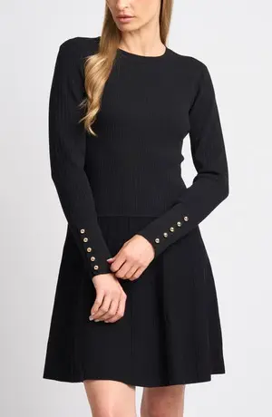 Ted Baker London Karla Button Cuff Minidress