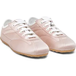 Alexander McQueen Silk Blend Lace-up Sneakers - Shell Pink