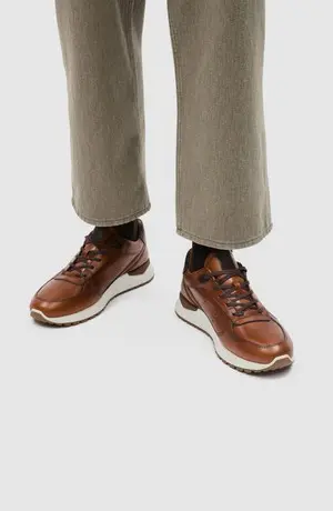 Ecco Astir Neo Leather Dress Sneakers - Saddle