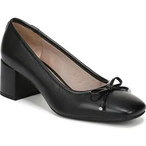 LIFESTRIDE Cora Block Heel Pumps With Bow Detailing - Black Wc