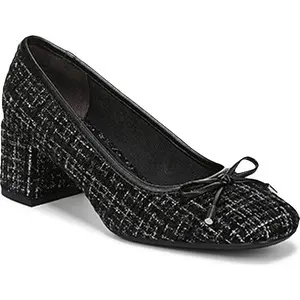 LIFESTRIDE Cora Block Heel Pumps With Bow Detailing - Black