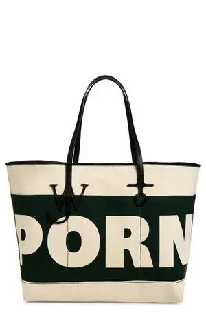 JW Anderson Xl Anchor Tote - Green/natural