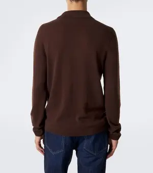 THE ROW Ripley Cashmere Polo Sweater - Brown