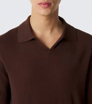 THE ROW Ripley Cashmere Polo Sweater - Brown