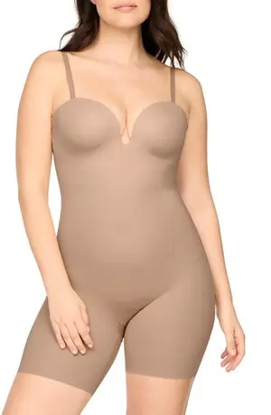 Spanx Convertible Mid-thigh Bodysuit Chai