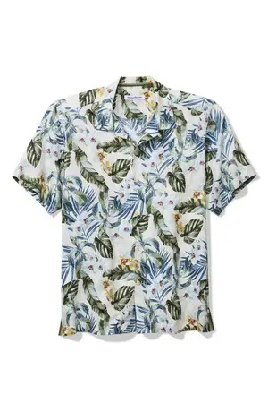 Tommy Bahama Orchid O'lei Short Sleeve Linen Button-up Shirt