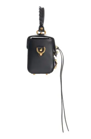 Balenciaga Le City Sleek Box Leather Satchel - 1629 Black/ruby
