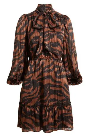 Eliza J Metallic Blouson Dress
