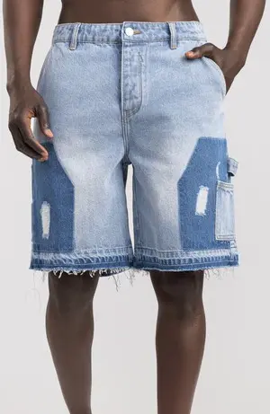 MANIA Denim Jeans Bermuda Shorts - Light Blue