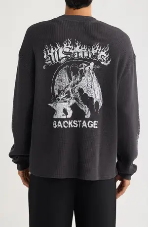 ALLSAINTS Incendo Graphic Organic Cotton Long Sleeve T-shirt