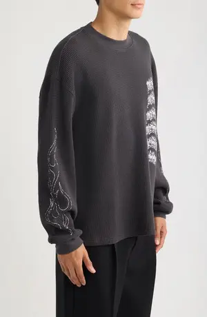 ALLSAINTS Incendo Graphic Organic Cotton Long Sleeve T-shirt