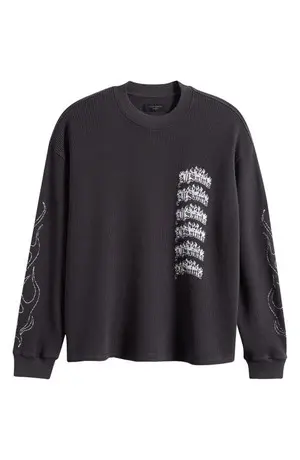 ALLSAINTS Incendo Graphic Organic Cotton Long Sleeve T-shirt