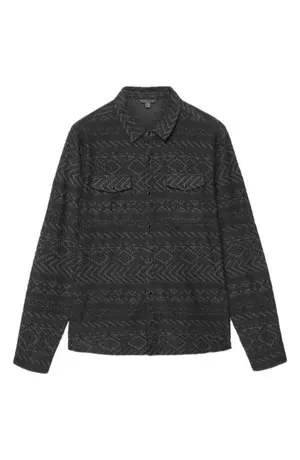 John Varvatos Glover Textured Snap-up Western Shirt