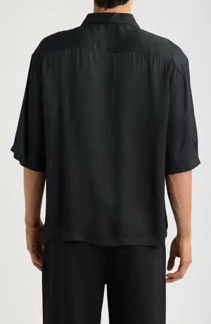 ALLSAINTS Fleur Graphic Short Sleeve Button-up Shirt