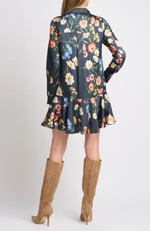 Ted Baker London Gloria Floral Long Sleeve Shirtdress