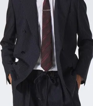 Dolce & Gabbana Pinstripe Double-breasted Wool-blend Blazer