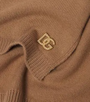 Dolce & Gabbana Dg Embellished Virgin Wool Scarf