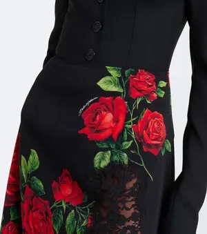 Dolce & Gabbana Floral Silk And Cotton-blend Midi Skirt - Multicoloured