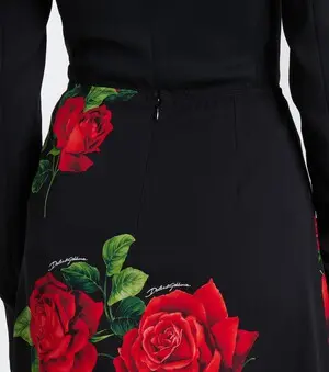 Dolce & Gabbana Floral Silk And Cotton-blend Midi Skirt - Multicoloured