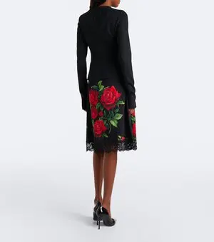 Dolce & Gabbana Floral Silk And Cotton-blend Midi Skirt - Multicoloured