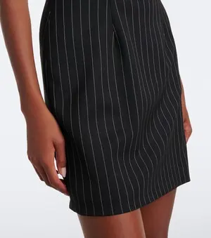 Dolce & Gabbana Pinstriped Wool And Silk-blend Bustier Dress