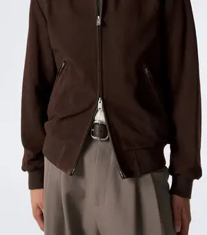 ARMA Didier Suede Bomber Jacket - Brown