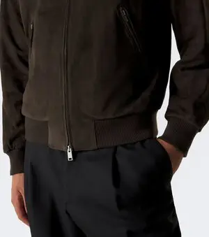 ARMA Didier Suede Bomber Jacket - Brown