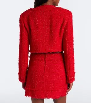 Dolce & Gabbana Cropped Cotton-blend Tweed Jacket