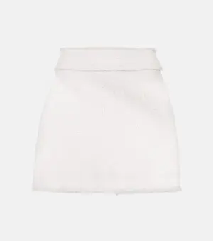 Dolce & Gabbana Dolce&Gabbana Cotton-Blend Tweed Mini Skirt White