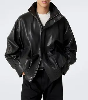 ARMA Paulo Leather Blouson Jacket - Black