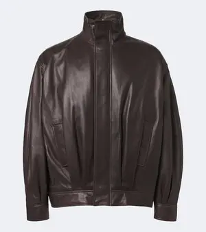 ARMA Paulo Leather Blouson Jacket - Brown