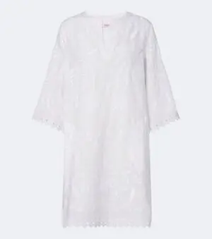 ERES Embroidered Linen Mini Dress