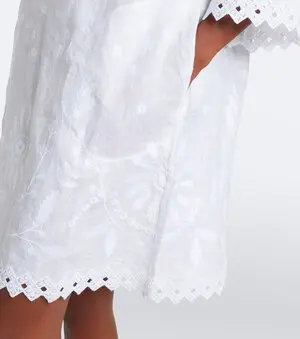 ERES Embroidered Linen Mini Dress