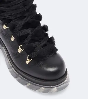 Bogner Swansea B Leather Lace-up Shearling Boots