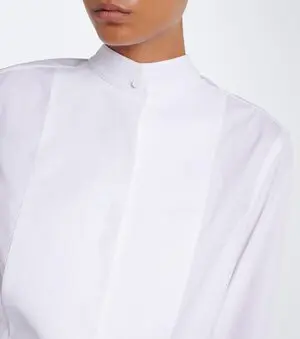 TOM FORD Cropped Cotton Poplin Tuxedo Shirt