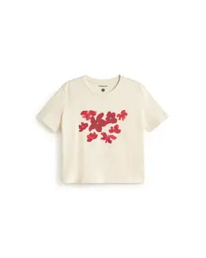 THINKING MU Organic Cotton Printed T-shirt - White