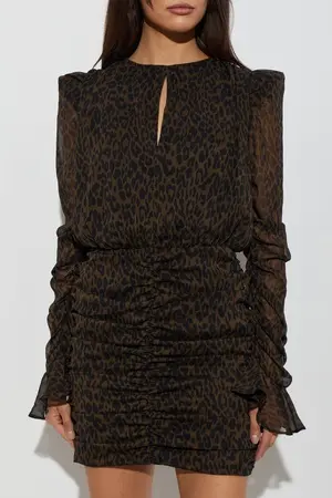 ROTATE BY BIRGER CHRISTENSEN Dress With Long Sleeves - Brown