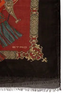 Etro Scarf With Raw Edge Finish