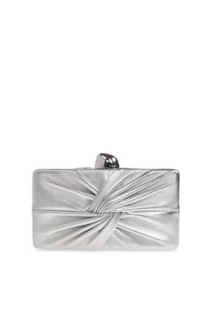 Cult Gaia Leather Clutch ‘lisse - Silver