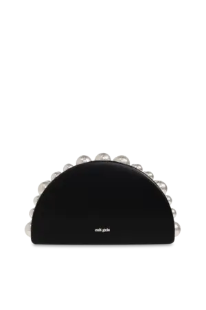 Cult Gaia Leather Clutch ‘gili - Black