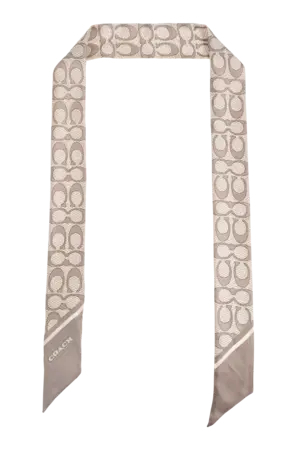 COACH Silk Scarf - Beige