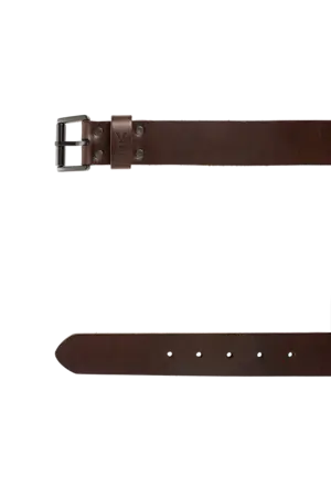 ALLSAINTS Wide Leather Belt With Embossed Logo Detail