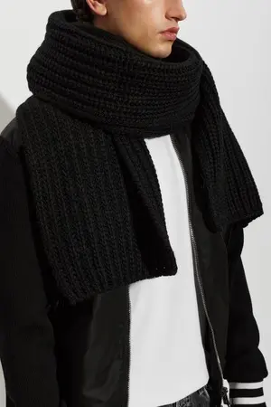 Dsquared2 Wool Scarf With Sewn-in Logo