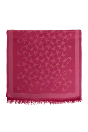 COACH Scarf With Monogram - Pink