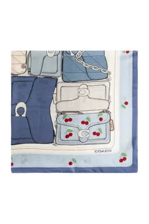 COACH Silk Scarf - Blue